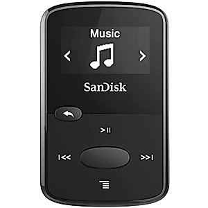 SanDisk 8GB Clip Jam MP3 Player, Black - microSD card slot and FM Radio - SDMX26-008G-G46K