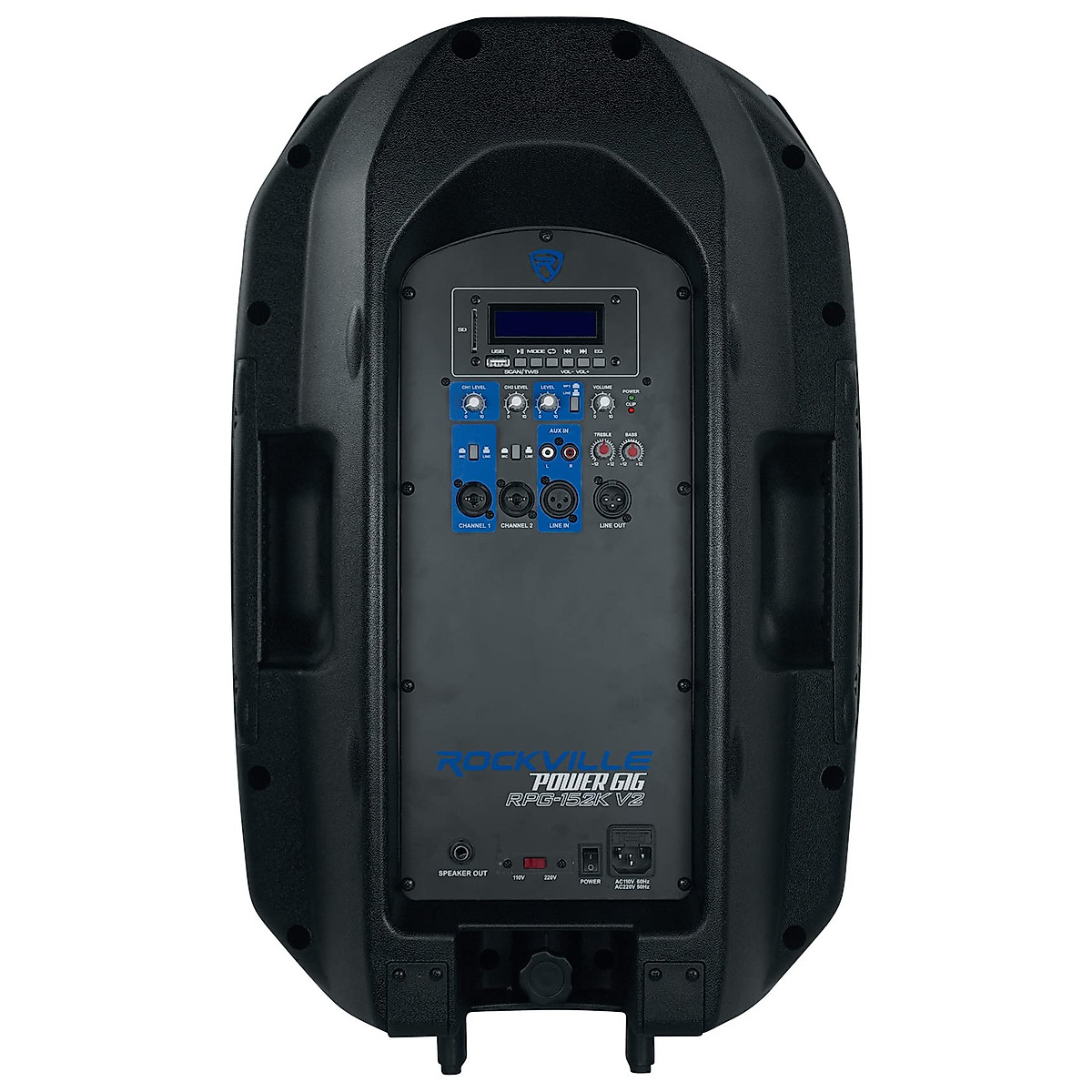 Rockville RPG152K 15" Powered Speakers w/Bluetooth+Dual UHF Wireless Mics+Stands