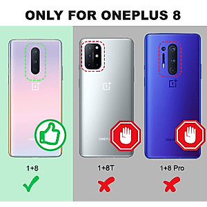 Silverback for OnePlus 8 Case Clear with Ring Kickstand, Protective Soft TPU Shock -Absorbing Bumper Shockproof Phone Case for OnePlus 8 -Clear [NOT Compatible with Verizon UW Version]