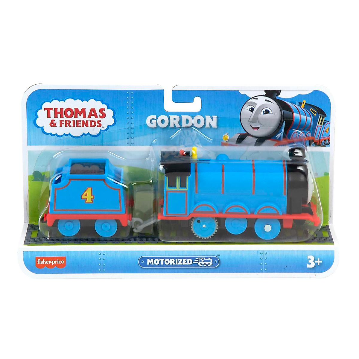 Thomas & Friends Motorized Toy Train Gordon Battery-Powered Engine with Tender for Pretend Play Preschool Kids Ages 3+ Years