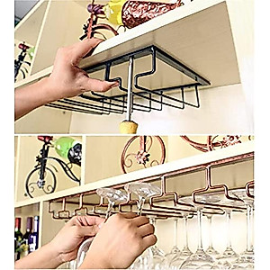 Wine Glass Shelf, Upside-down Home Goblet Iron Art Shelf, Wine Glass Hanging Storage Rack 80 * 22.5cm