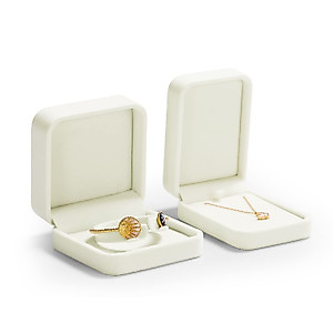 Oirlv Velvet Bracelet Gift Boxes White Bangle Display Jewelry Box