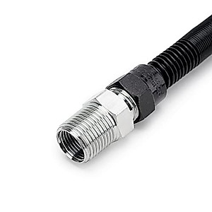 Stanbroil 1/2" OD x 3/8" ID 18" Non-Whistle Flexible Flex Gas Line with Brass Ends for NG or LP Fire Pit and Fireplace