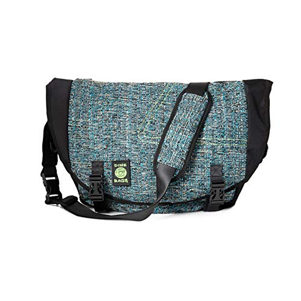 DIME BAGS Voyage Messenger Over the Shoulder Hemp Bag with Padded Pouch for Laptop Computer (Glass)