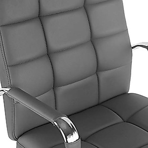 EdgeMod Manchester Office Chair in Vegan Leather, Grey