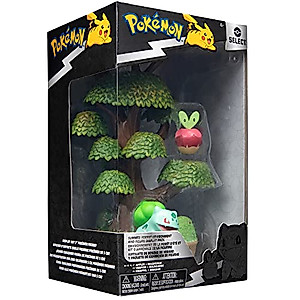 Pokémon Select Forest Environment - Multi-Level Display Set with 2-Inch Bulbasaur and Applin Battle Figures