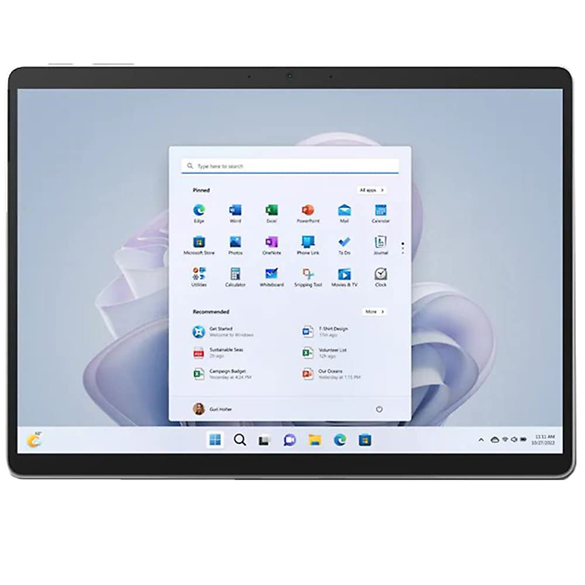 Microsoft QEZ00001 Surface Pro 9 13" Touch Tablet, Intel i5, 8GB/256GB, Platinum Bundle Surface Pro Signature Mechanical Keyboard, Black and 1 YR CPS Enhanced Protection Pack