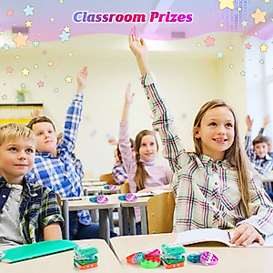 30 PCS Pop Fidget Toys Its Party Favors for Kids 4-8,8-12, 3 Shape Pop Keychain It Kids Bulk Fidgets Toys Small Prizes for Kids Classroom Birthday Toys Party Fidget Pack Popper Toy Gift for Girls Boys