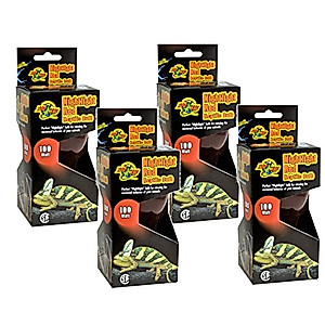 Zoo Med Nightlight Red Reptile Bulb 100 Watts (4 Pack)