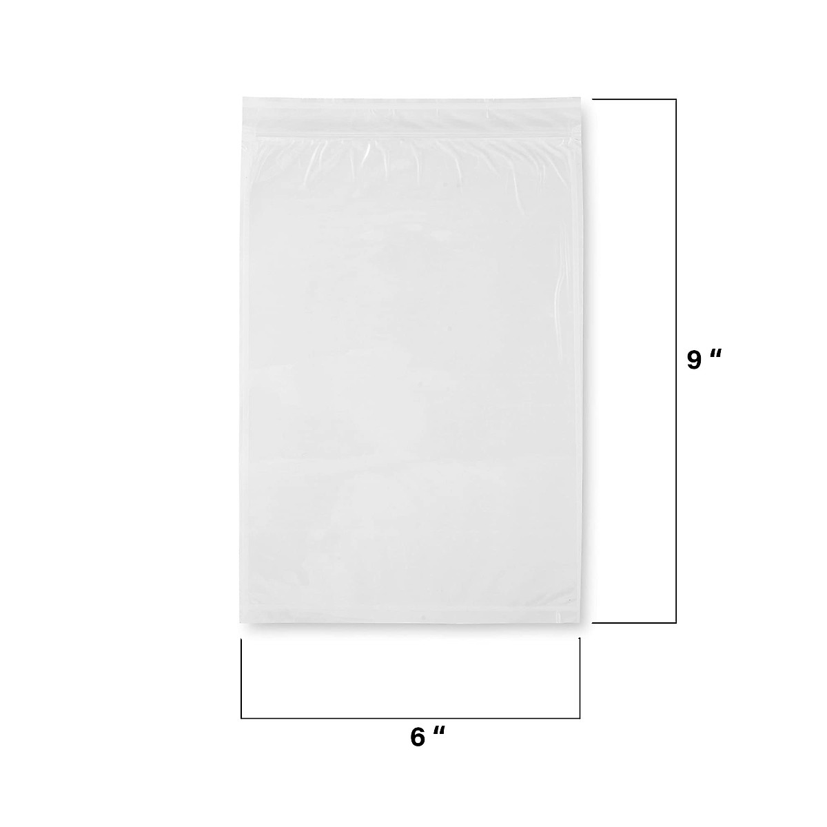 MT Products Plastic Clear Envelope Pouch 6" x 9" - Resealable Packing List - Pack of 50