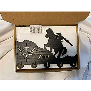 Zelda Key Hooks-Unque Game Theme Decor Wall Hooks Heavy Duty 20LB(Max),Wall Décor,Wood Coat Hooks, Key Holder,Key Hanger for Wall、Entryway and Kitchen