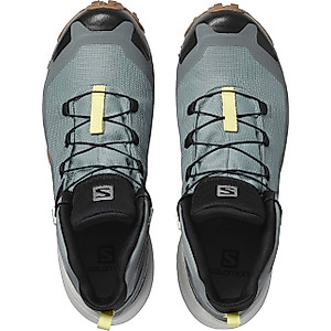 Salomon Cross MID Gore-TEX Hiking Boots for Women, Lead/Stormy Weather/Charlock, 7.5