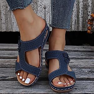 Sandals Women Dressy Beach Beach Sandals Casual Walking Non Slip Orthotic Wedge Sandals Prime Deals of The Day Today Only