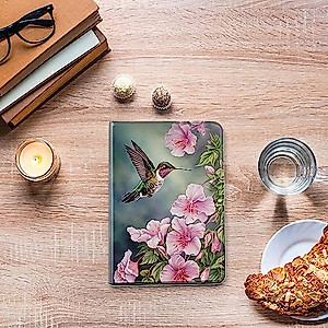 Case for iPad Air 5th Generation (2022) /Air 4th Generation (2020) 10.9 Inch, Slim PU Leather Multi-Angle Smart Folio Stand Cover with Auto Wake Sleep, Hummingbird Flower