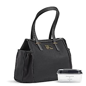 Fit+Fresh Copley Adult Insulated Lunch Bag women love as a Lunchbox or Lunch Tote, Cute Small Lunch Box For Women, Lunch box men, lunch bags women, insulated lunch box, lunch boxes, adult lunch, Black
