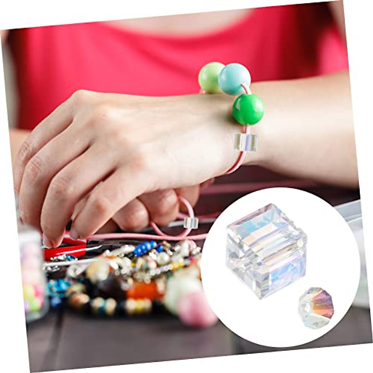 360 Pcs Jewelry Beads Bracelet Beads Glass Earring Kit Beads Glass Beads for Bracelets Making Beads in Bulk Bracelet Making Beads Assorted Beads Bracelets Kit Beads Gemstone Beads