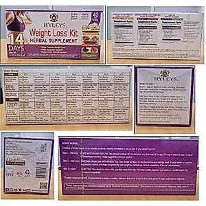Hyleys 14 Day Weight Loss Tea - 42 Tea Bags (1 Pack), Detox Tea for Cleanse (100% Natural, Sugar Free, Gluten Free and Non-GMO)