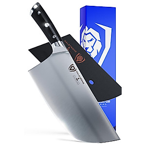 Dalstrong Meat Cleaver Knife-9"- Gladiator Series-'The Ravager'-Heavy Duty Butcher Kitchen Knife Gift-Forged High Carbon German Steel-BBQ, Meat Knife-w/Sheath-NSF Certified