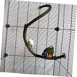 Mipcase 1pc Training Cockatiels Branches Toys Parakeet Supply Resistant Paw Perch Stand Wooden Accessories Conures Bird for Cage Stick Pet Bracket Caciques Parakeets Grinding Hamster