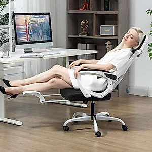 Naudhenm Office Chair Mid Back Swivel Lumbar Support Desk Chair,Computer Gaming Chair with Comfortable Armrests, Mesh Desk Chairs with Wheels, Swivel Computer Task Chair (Black)