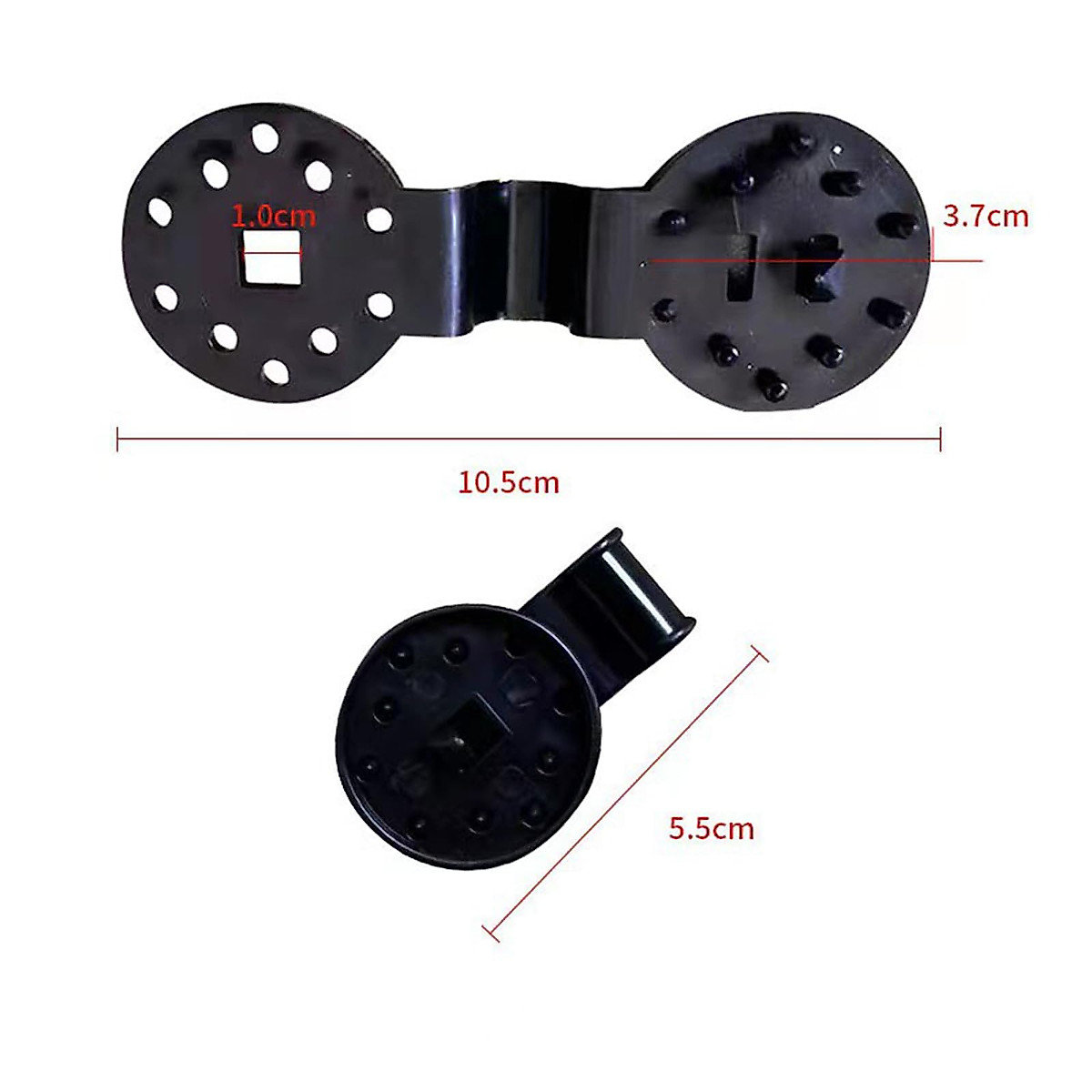 ZELONUUS 50 Pack Tarp Clips Heavy Duty Lock Grip, Reusable Shade Cloth Greenhouse Clips, Fixed Big Tarp Carabiner Clips, Plastic Canvas Tarp Hanging Clips for Shade Nets