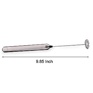 Aphse Milk Foamer Electric Milk Frother Portable Mini Mixer Machine Stainless Steel Touch Handheld Espresso Mixer Battery Operated Frother Coffee Stirrer Maker for Hot Chocolate Coffee