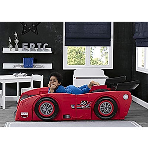 Delta Children Grand Prix Race Car Toddler-to-Twin Bed, Red