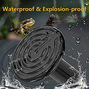BOEESPAT 250W Ceramic Heat Emitter Reptile Heat Lamp Bulb Chicken Heater Light for Pet Brooder Coop Lizard Turtle Aquarium Snake, No Harm No Light (Black)