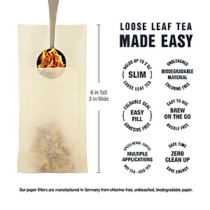 Tiesta Tea - Loose Leaf Kit | Premium Starter Kit Sampler | High to Non Caffeinated | Make Hot & Iced Brews | Starter Set with Black, Green, Herbal Sample Bags and 100 Disposable Tea Filters