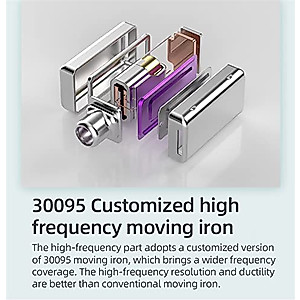 OXYPLAY HiFi Sports Earbuds Headphones with MMCX Connections, Dolp AS10 Hybrid Drivers IEM Earphones for Musicians with Oxyen-Free Cord Blue with Microphone Built in