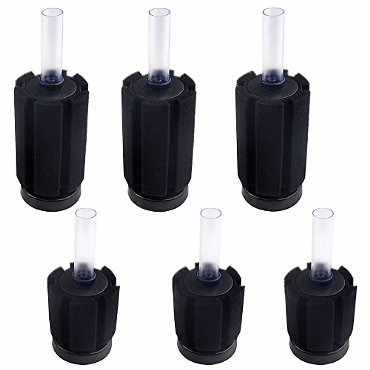 WMYCONGCONG 6 PCS Fish Tank Aquarium Soft Biochemical Sponge Filter, 2 Sizes