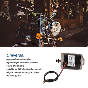 12V 120W High Speed Electric DC Brushed Motor Kit, Electric Scooter Brushed Motor Kit with 25H76 Chain and 25H 3 Hole 47 Teeth Crankset for Bike e-Bike ATV