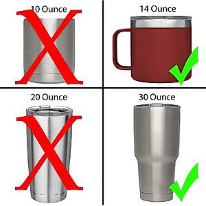 Replacement Lid Seals for YETI, RTIC, Beast, Ozark Trail, North, SIC 10, 14, 20, and 30 Ounce Stainless Steel Tumblers (14 or 30 Ounce Tumbler)