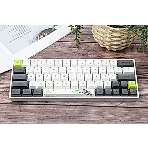 EPOMAKER SK64S Hot Swappable Bluetooth 5.1 Wireless/Wired Mechanical Keyboard with RGB Backlit, PBT Keycaps for Win/Mac/Gaming (Gateron Optical Yellow, Panda)
