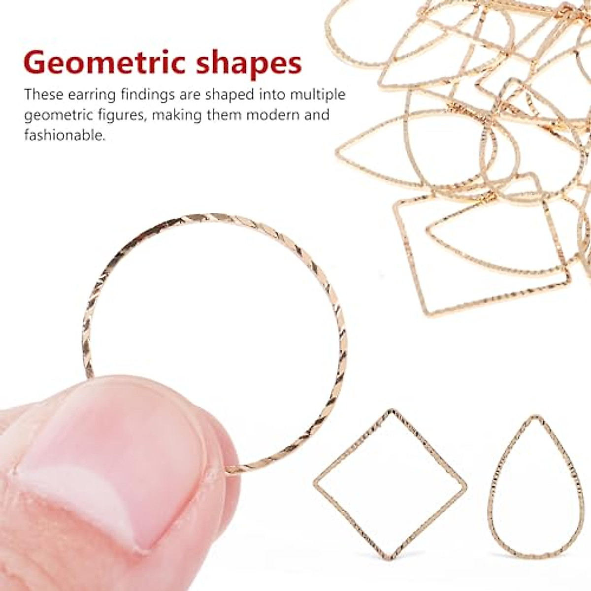 SEWACC 30pcs Jewelry Findings for Making Jewelry Earring Hoops for Jewelry Making Earring Kit Geometry Dangle Earring Making Kit Earring Supplies Earring Charms Heart Made
