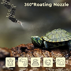Reptile Humidifiers,Humidity Controller for Reptile Terrariums,Vivarium Automatic Misting System for Snake/Herpes Chameleon/Lizard/Turtle/Frog