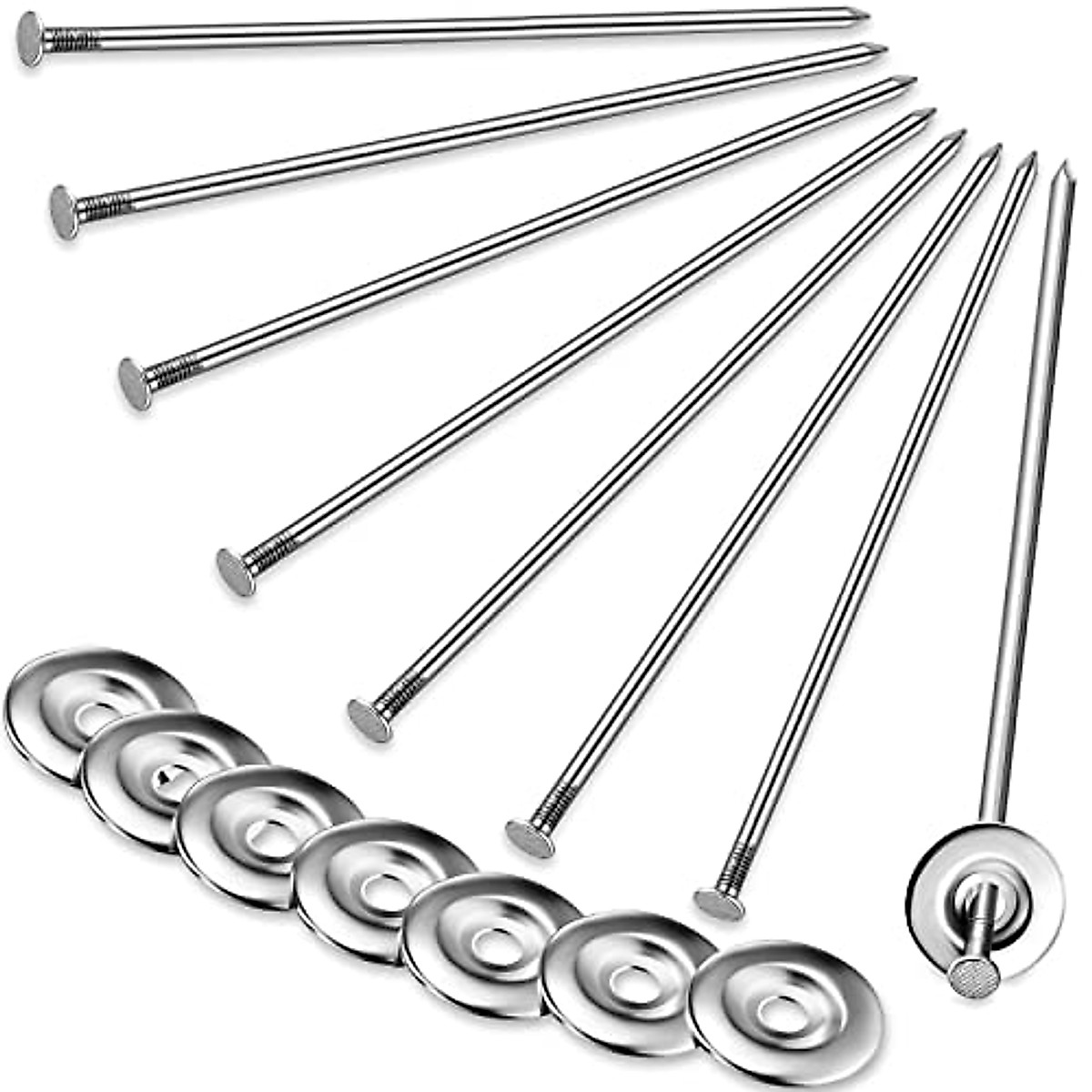 Hotop 8 Sets Patio Rug Stakes Outdoor Furniture Stakes RV Patio Mats Stakes RV Garden Furniture Stakes Outdoor Mats Rugs Holder for Camp Rug Outside Mat Carpet Tent (6 Inches)