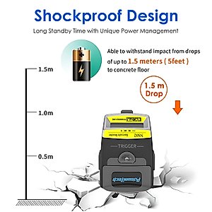 Posunitech Bluetooth Barcode Scanner 1D 2D NS02 with Lanyard Trigger Scanning Zebra SE4107 Compatible Android iOS PC IP65 NFC for Warehouse, Manufacturing, Logistics and Tough Environment