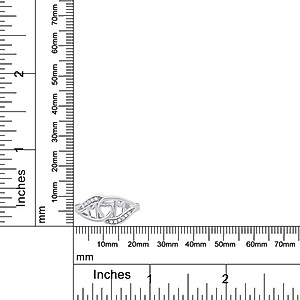 Round Cut White Natural Diamond Accent "MOM" Ring In 14k White Gold Over Sterling Silver Jewelry For Her Women (I-J Color, I2-I3 Clarity, 0.01 Cttw) Ring Size-6