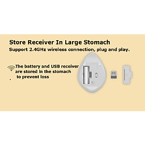 2.4GHz Wireless Mouse Cute Hamster Shape Less Noice Portable Mobile Optical 1200DPI USB Mice Cordless Mouse for PC Laptop Computer Notebook MacBook Kids Girl Men Women Adults Gift (Pink)