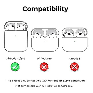 [6 in 1] SKPY Korok Yahaha Fashion Antifall Case for Apple AirPods 2nd/1st Generation (2019/2016) with 6pcs Leafs Case for Boys Girls Womens Mens, Yellow Combination