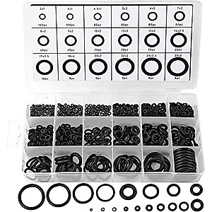 770pcs Rubber O Ring Assortment Kits 18 Sizes Sealing Gasket Washers Made of NBR by HongWay for Car Auto Vehicle Repair, Professional Plumbing, Air or Gas Connections