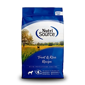 NutriSource Dry Dog Food, Trout and Rice, 12LB