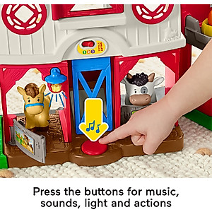 Fisher-Price Little People Toddler Learning Toy Caring for Animals Farm Electronic Playset for Preschool Pretend Play Kids Ages 1+ Years