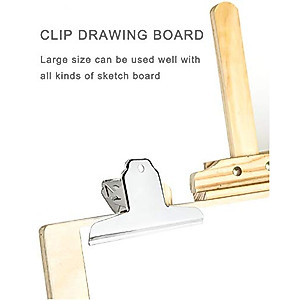 4 Inch Large Bull Paper Clips, Coideal 10 Pack Silver Metal File Money Binder Clip Clamps for Home Office School Supplies (Square)