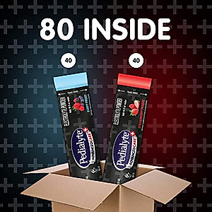 Pedialyte Multi Pack, Electrolyte Hydration Drink, 0.6 oz Electrolyte Powder Packs, 80 Count