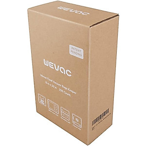 Wevac 6” x 10” 200 Count Food Vacuum Sealer Bags Keeper, PreCut Pint, Ideal for Food Saver, BPA Free, Commercial Grade, Great for storage, meal prep and Sous Vide