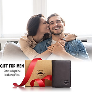 Stealth Mode Trifold RFID Blocking Leather Wallet for Men (Black)