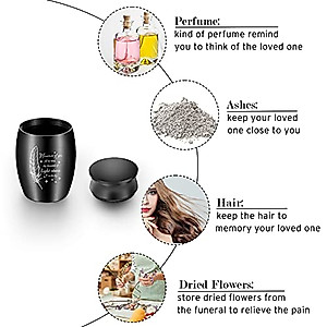 Small Keepsake Urn for Ashes Aluminum Small Ash Urn Mini Cremation Urns for Human Dad Mom Decorative Funeral Urn for Memorial