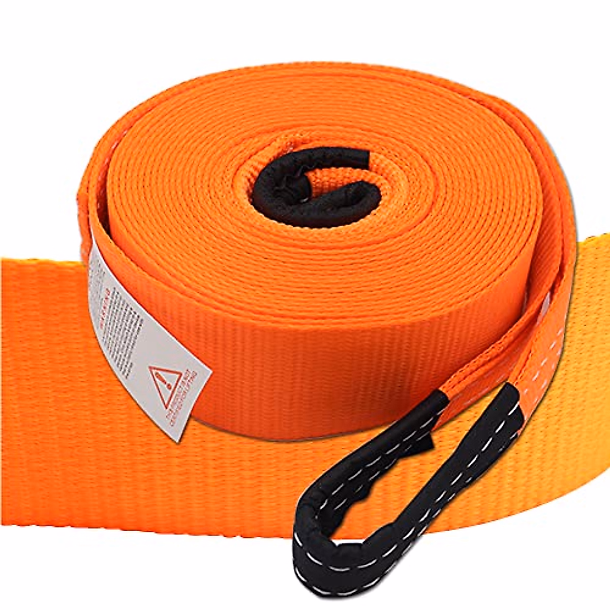 Iztoss 3"×30' Tow Strap Heavy Duty 30 feet Break Strength 35,000 lbs Double Reinforced Webbing Recovery Tow Rope Kit, Winch Snatch Strap (30 Feet Tow Strap)